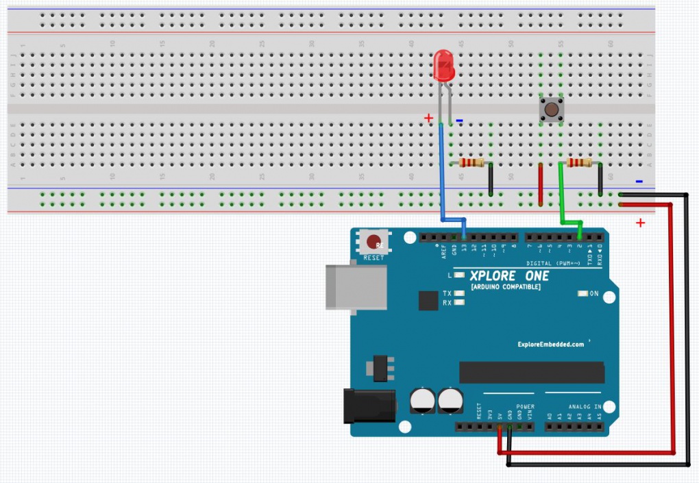 2 Read Switch and Display on LED - Tutorials